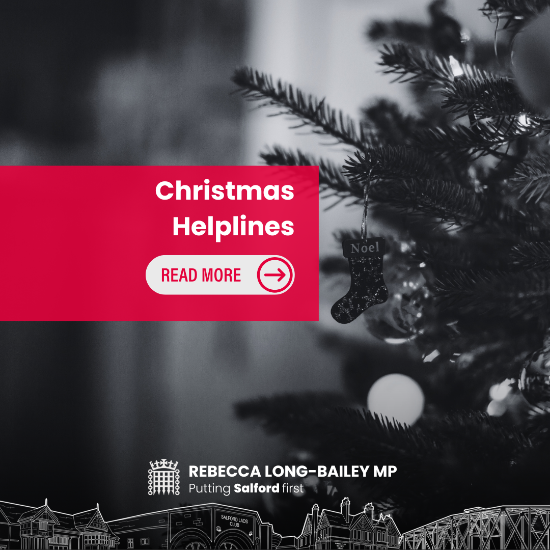 Christmas Helplines – Rebecca Long-Bailey
