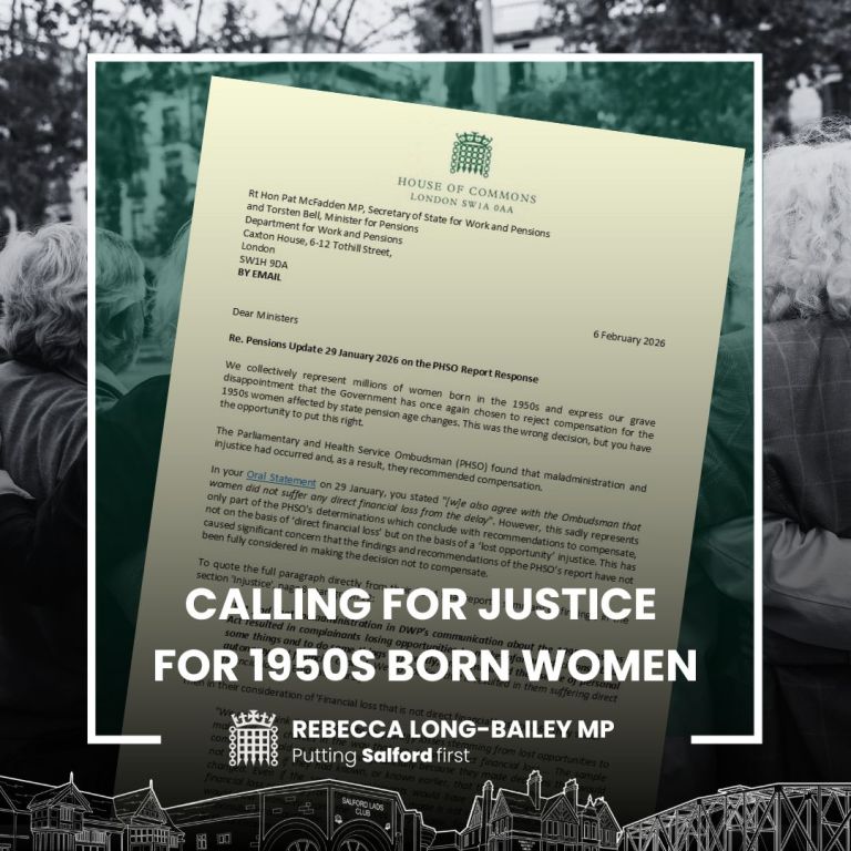 Rebecca Long-Bailey MP: Members across the Houses of Parliament are ...